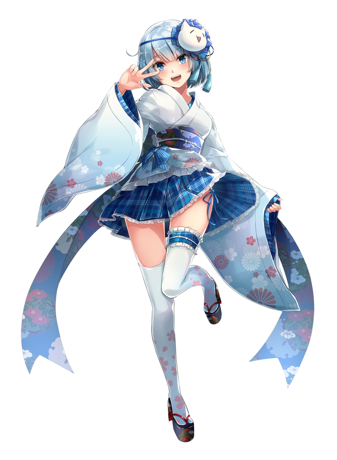 ishihara (kuniyoshi) monacoin monacoin-chan heels japanese clothes pantsu skirt lift string ...